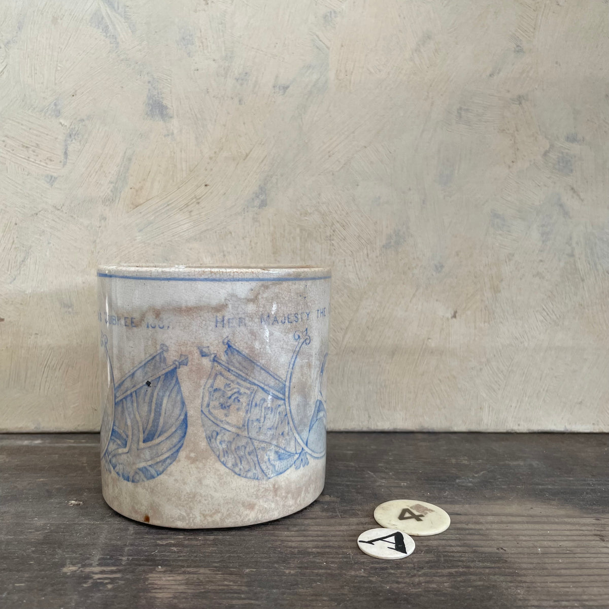 Antique Queen Victoria Beautifully Stained Cup – No.4 Vintage Antique Queen Victoria Beautifully Stained Cup – No.4 Vintage