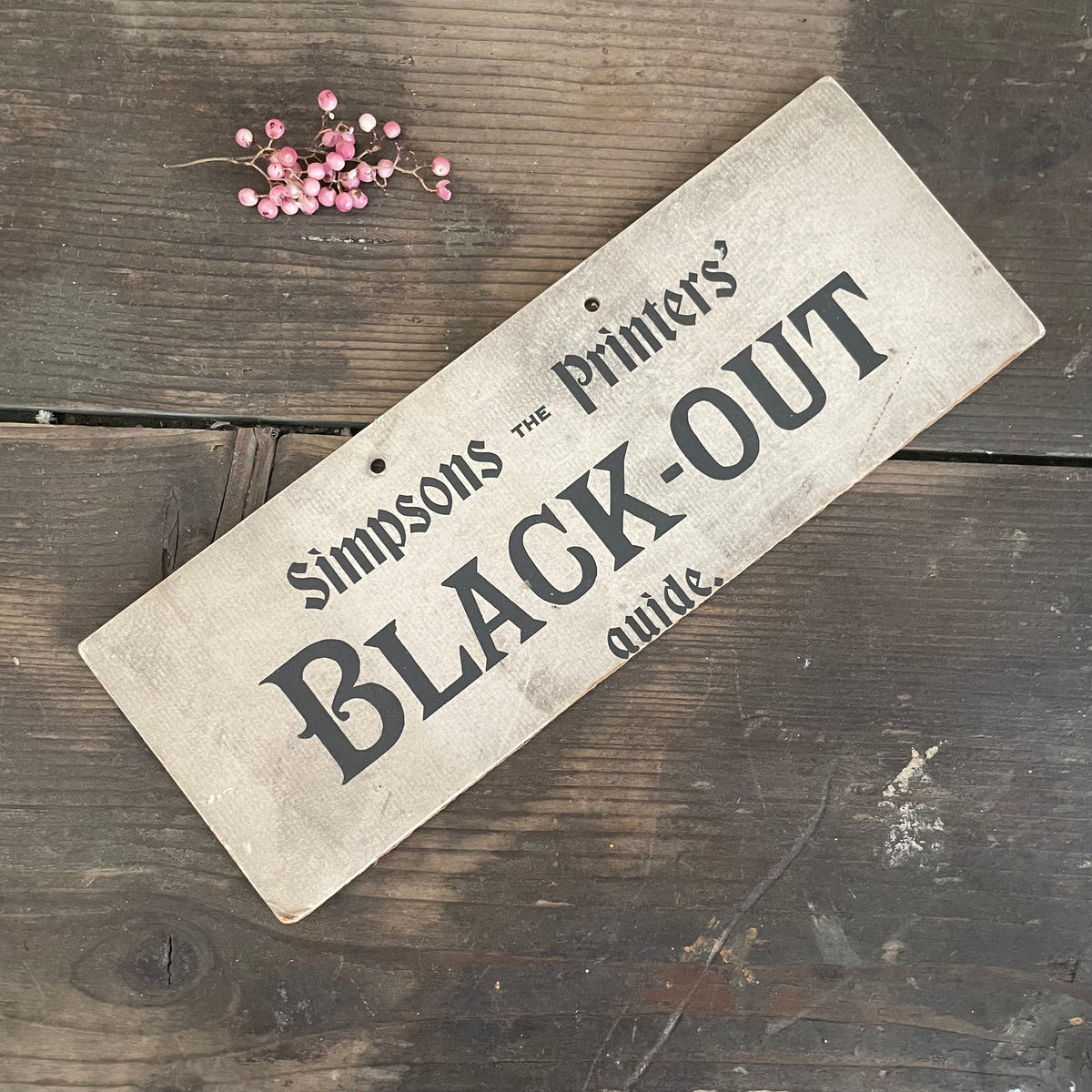 Vintage Ticket Out/Black-out Sign – No.4 Vintage