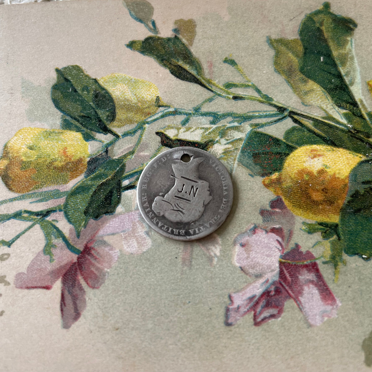 Victorian March 1865 Love Token Charm – No.4 Vintage