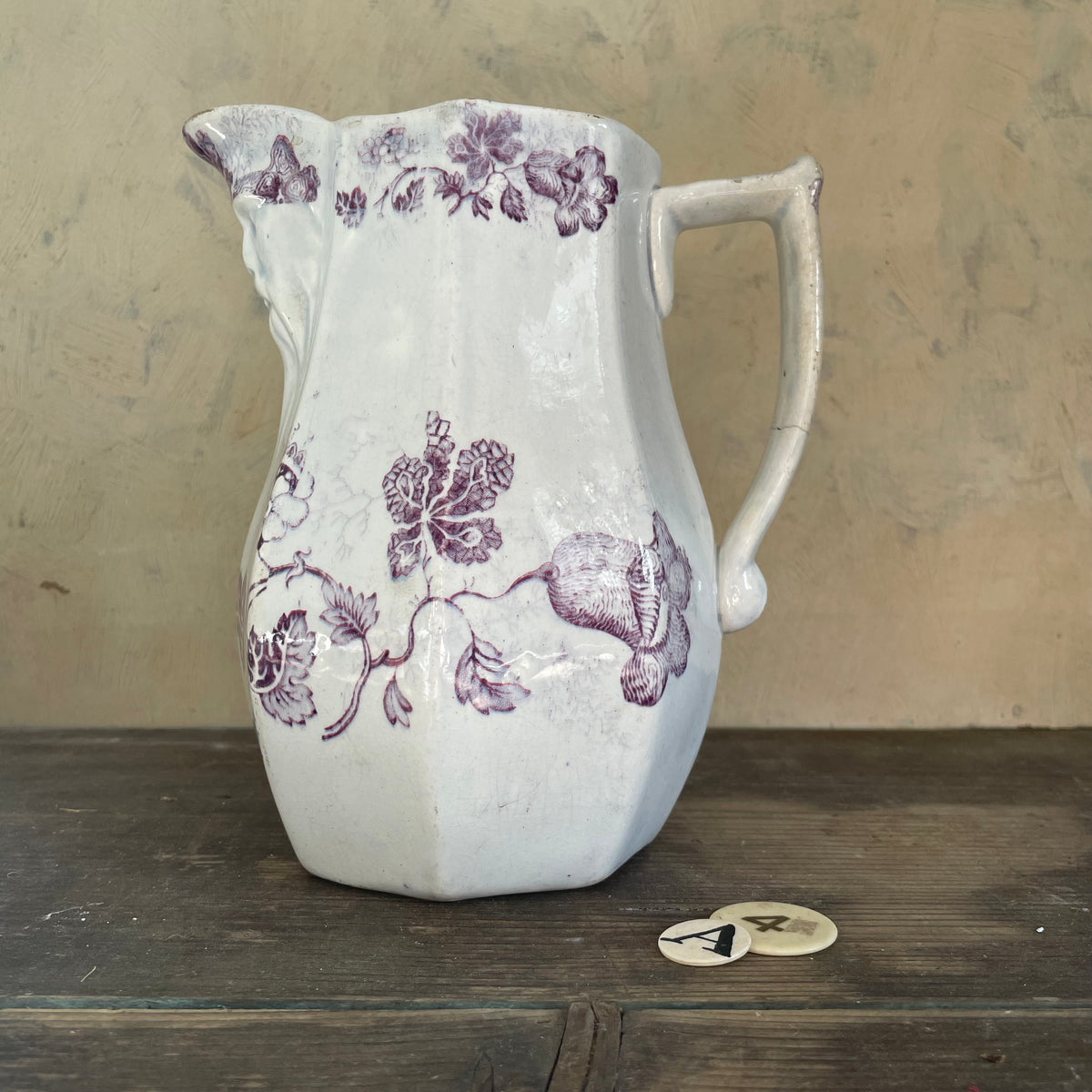 Antique Purple Transfer Jug – No.4 Vintage