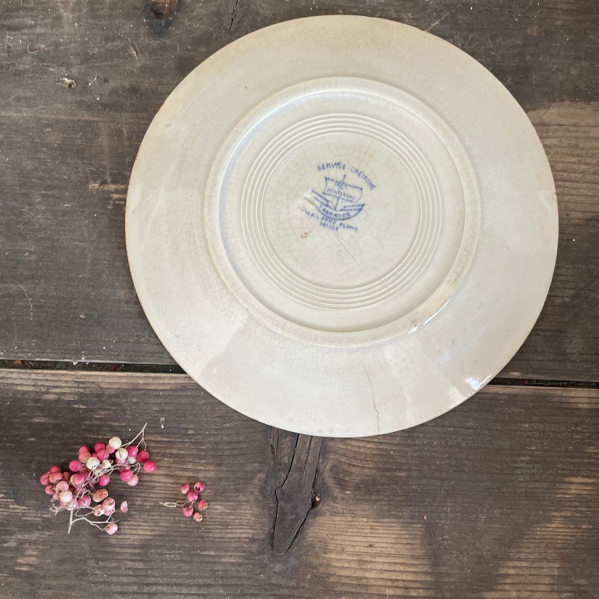 Beautiful French Stained Plate – No.4 Vintage