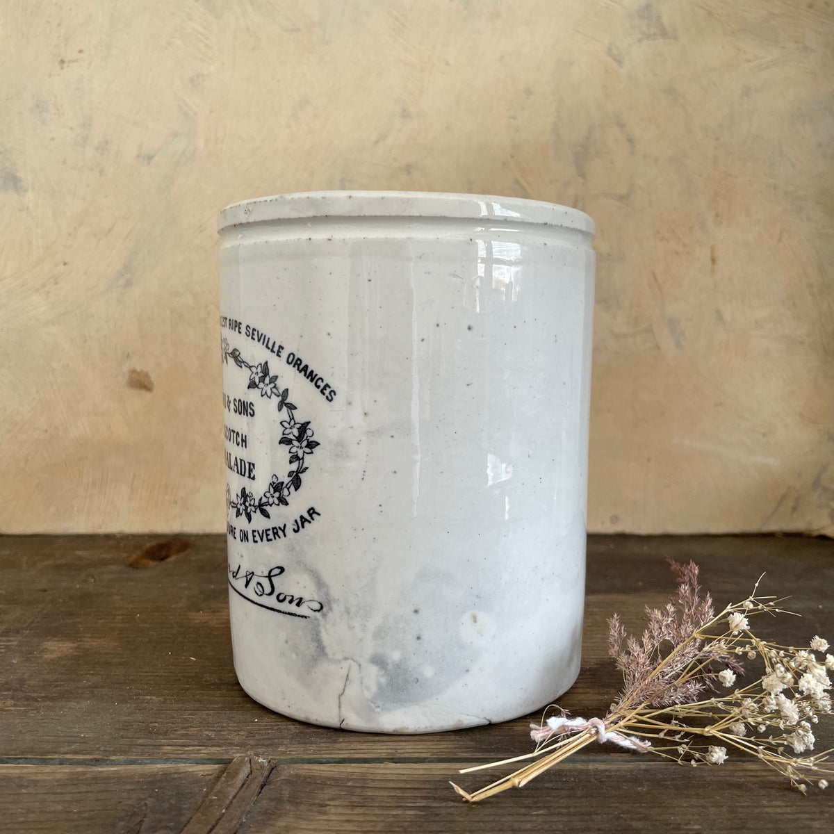 RARE 3lbs Antique Joseph Terry & Sons Marmalade Pot – No.4 Vintage