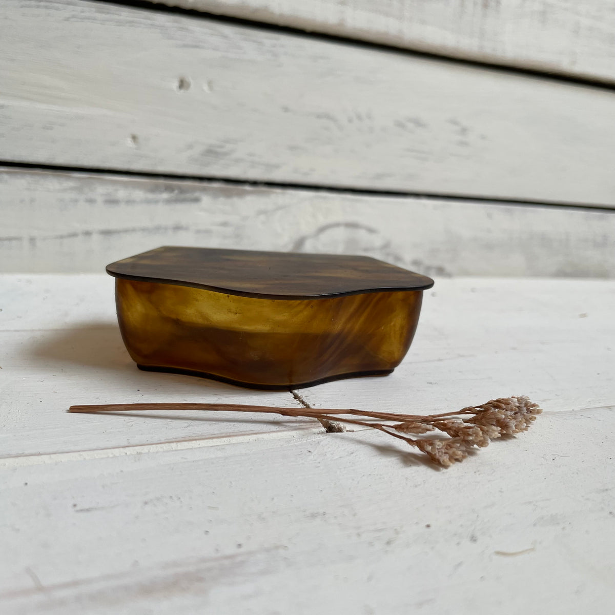 Vintage Faux Tortoise Shell Trinket Box – No.4 Vintage