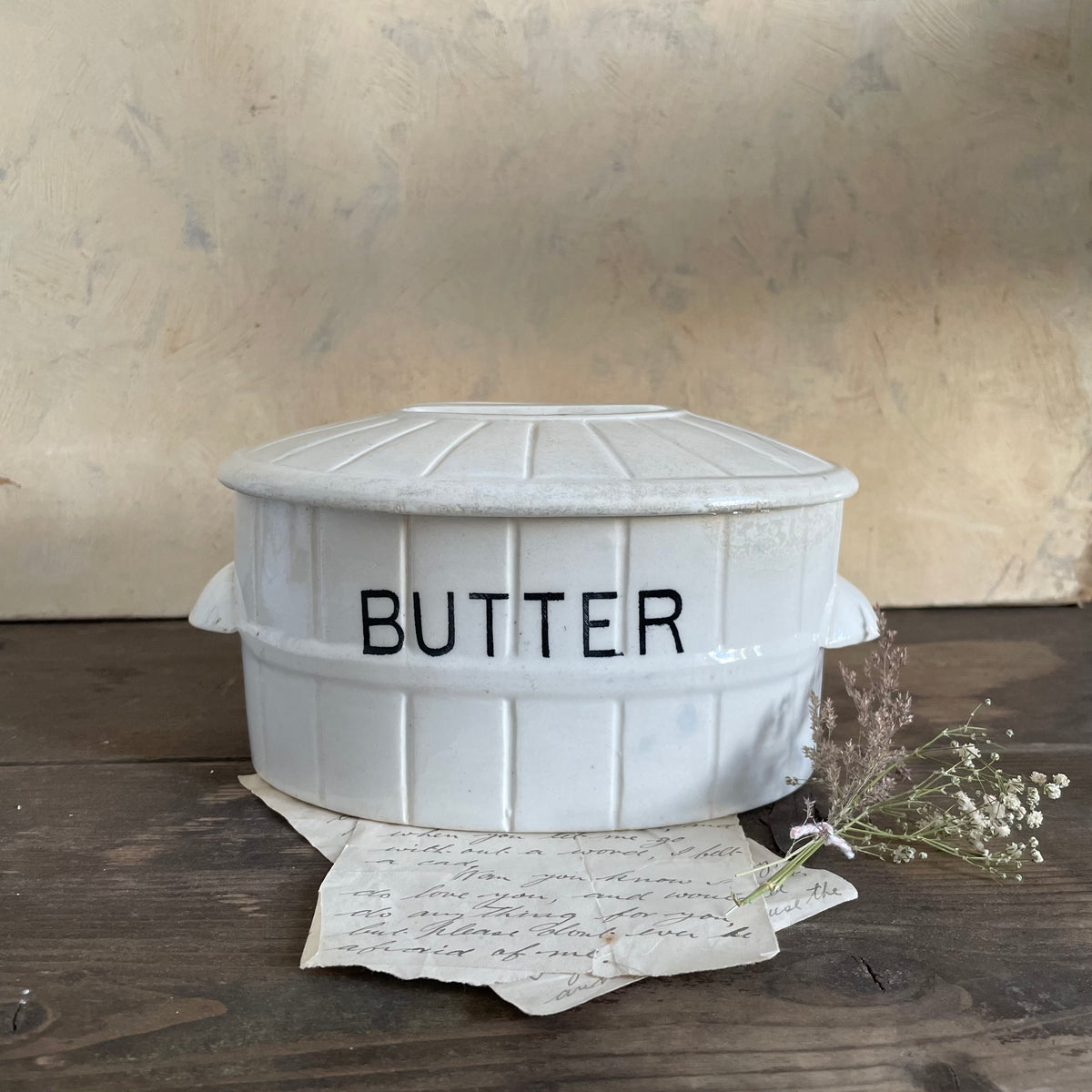 Beautiful Victorian Butter Dish with Lid – No.4 Vintage