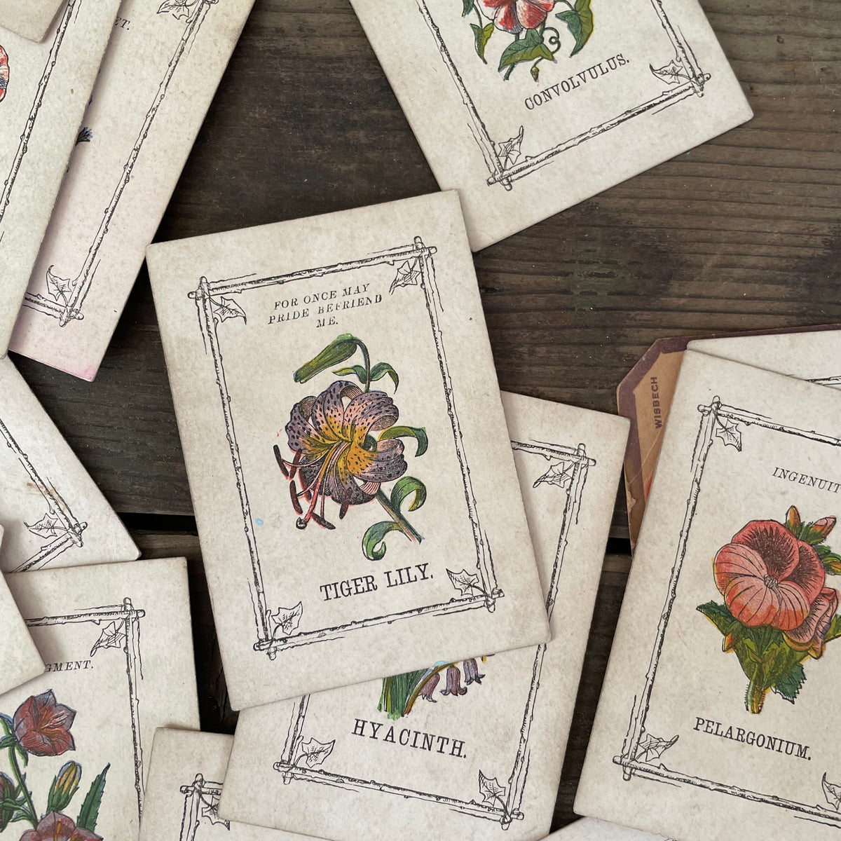 Antique Victorian Floral Love Token Cards – No.4 Vintage
